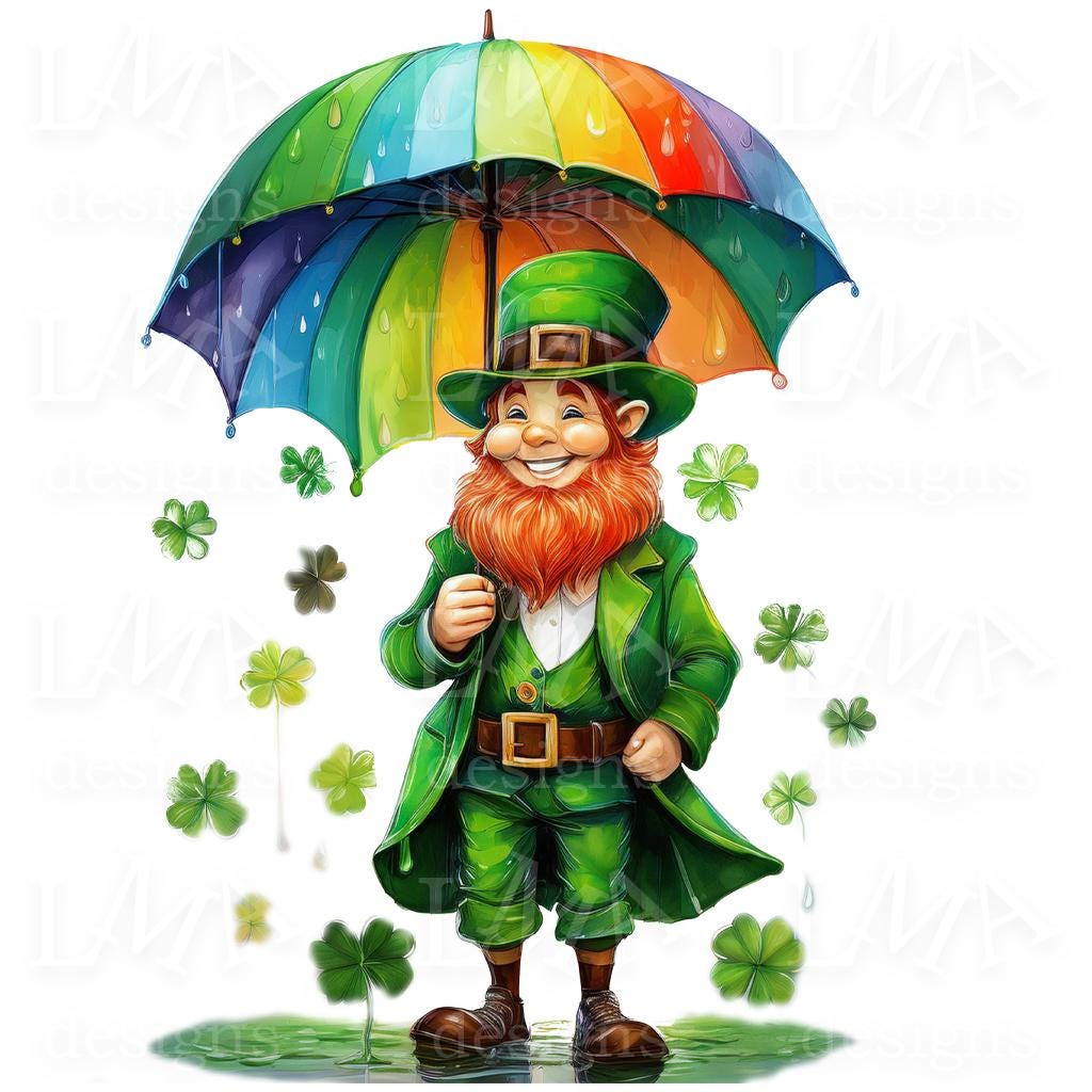 10 St. Patrick’s Day Leprechauns Clipart Images – Set 2 - Etsy