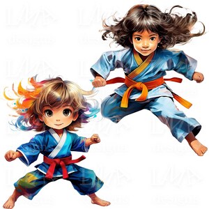 20 Quirky Boy, Colorful, Doing Tae Kwon Do Clipart Images - Etsy