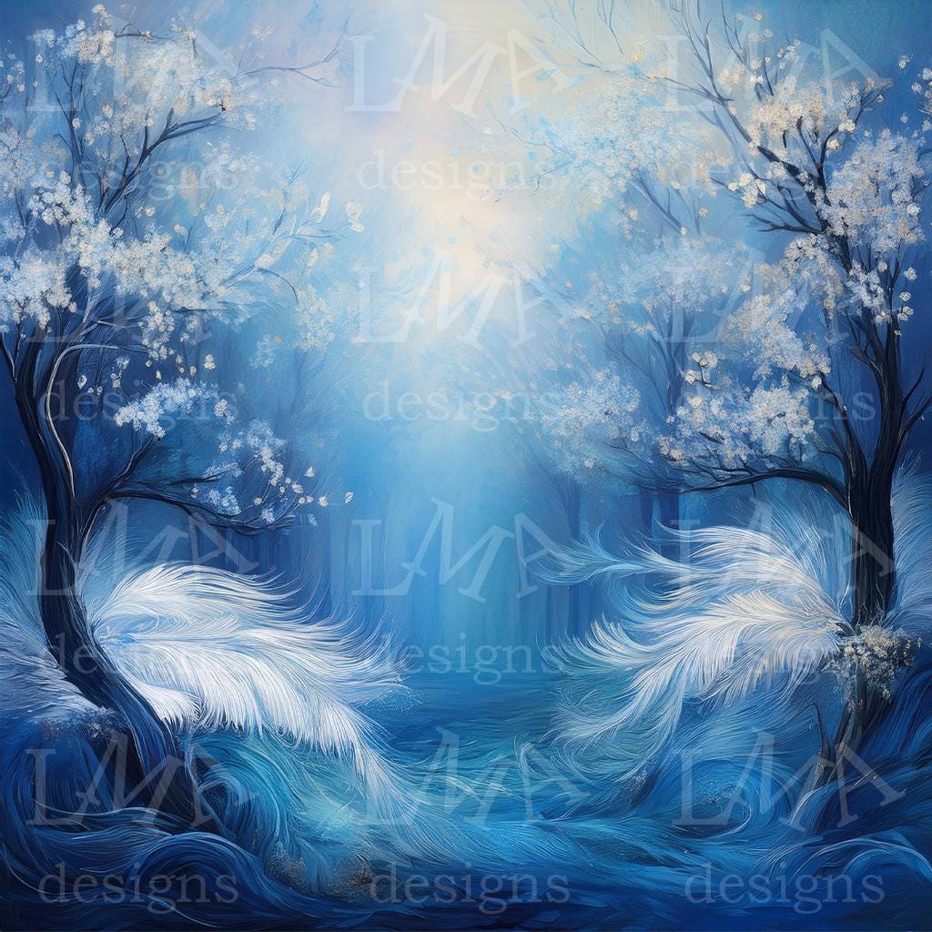 10 Fantasy Backgrounds Blues Clipart Images – Set 1 - Etsy