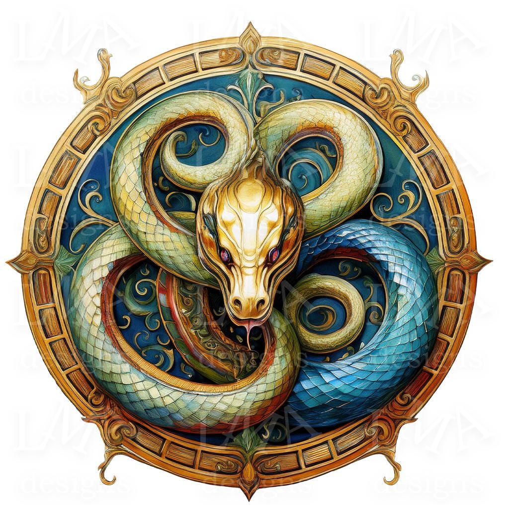 10 Victorian Symbols & Symbolism – Serpents - Set 13 - Clipart Images ...