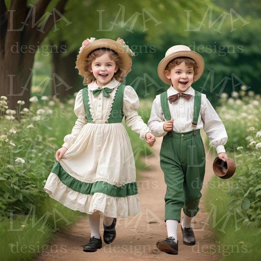Victorian Children and Background Clipart Images - Etsy