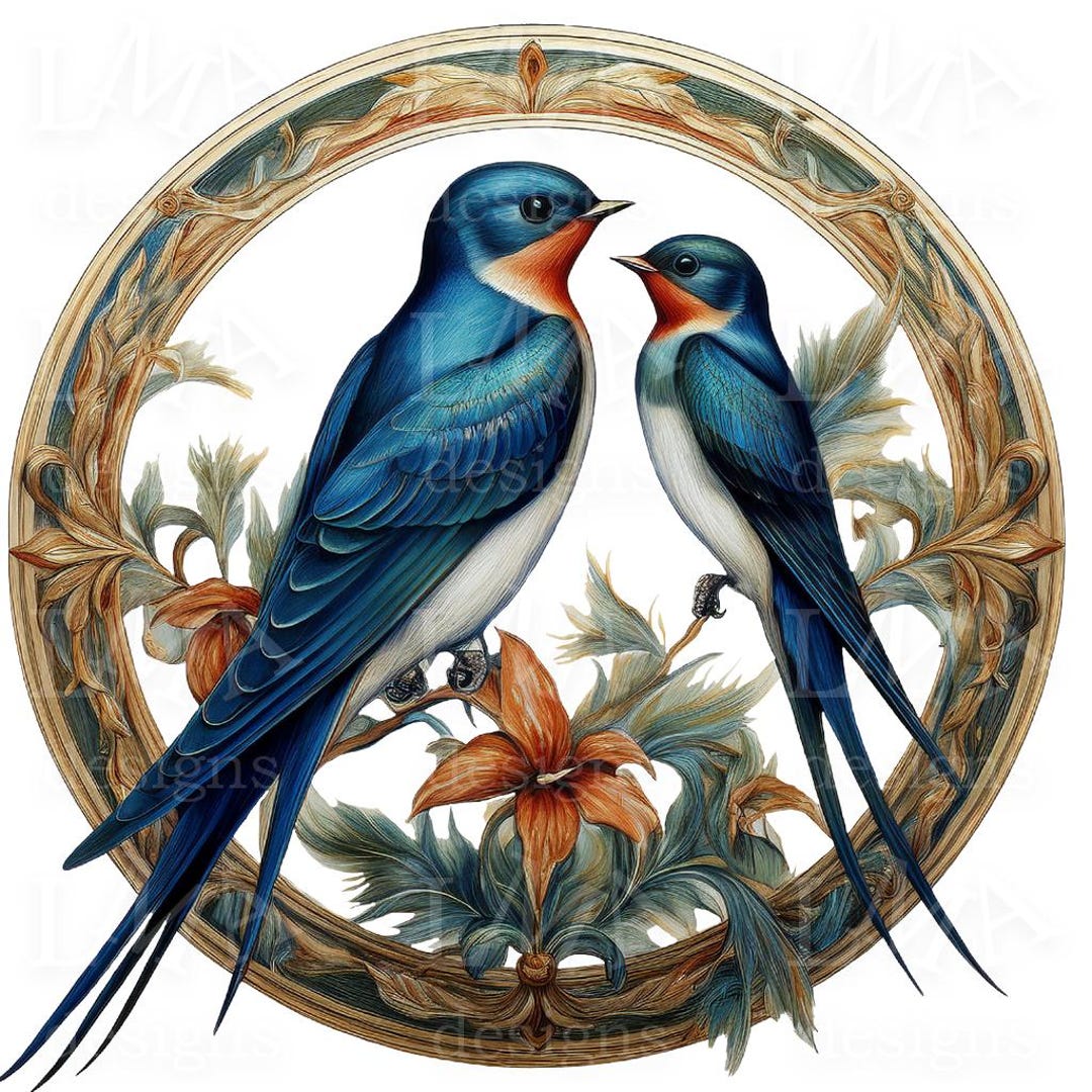 10 Victorian Symbols & Symbolism – Swallows and Doves - Set 12 ...