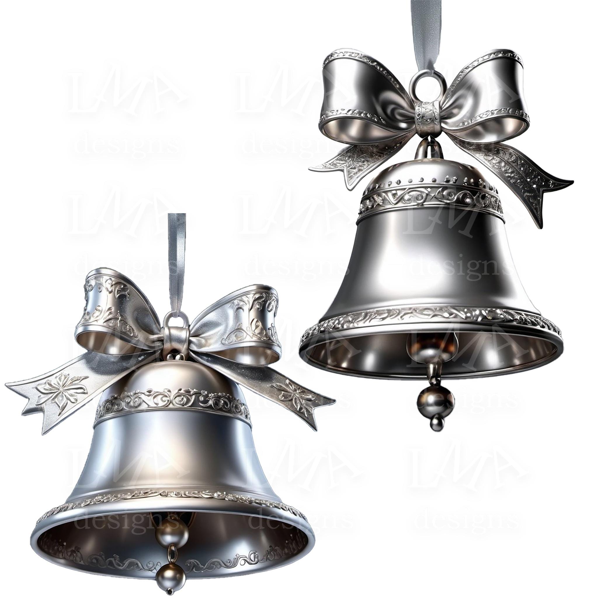 20 Christmas Bells for the Tree Clipart Images – Various Colors and ...