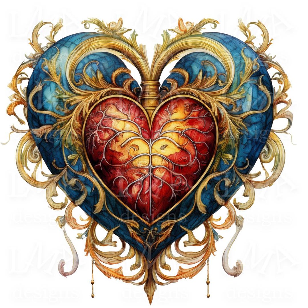 10 Victorian Symbols & Symbolism – Witches Heart – Set 3B - Clipart ...