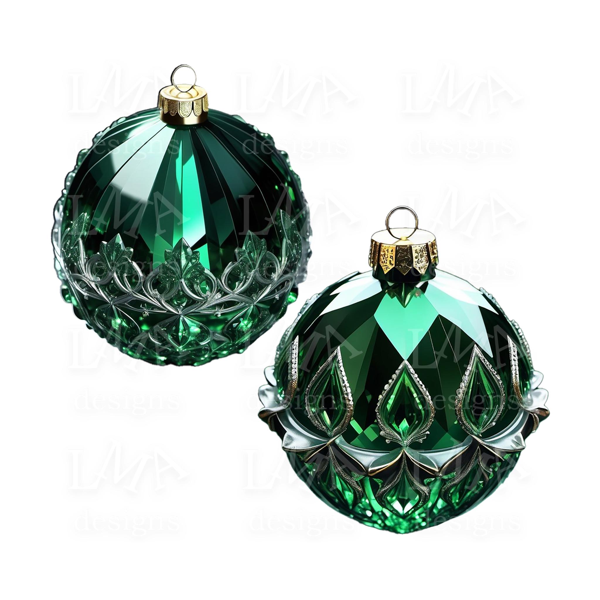 20 Christmas Tree Ornaments Clipart Images – Various Colors and Types ...