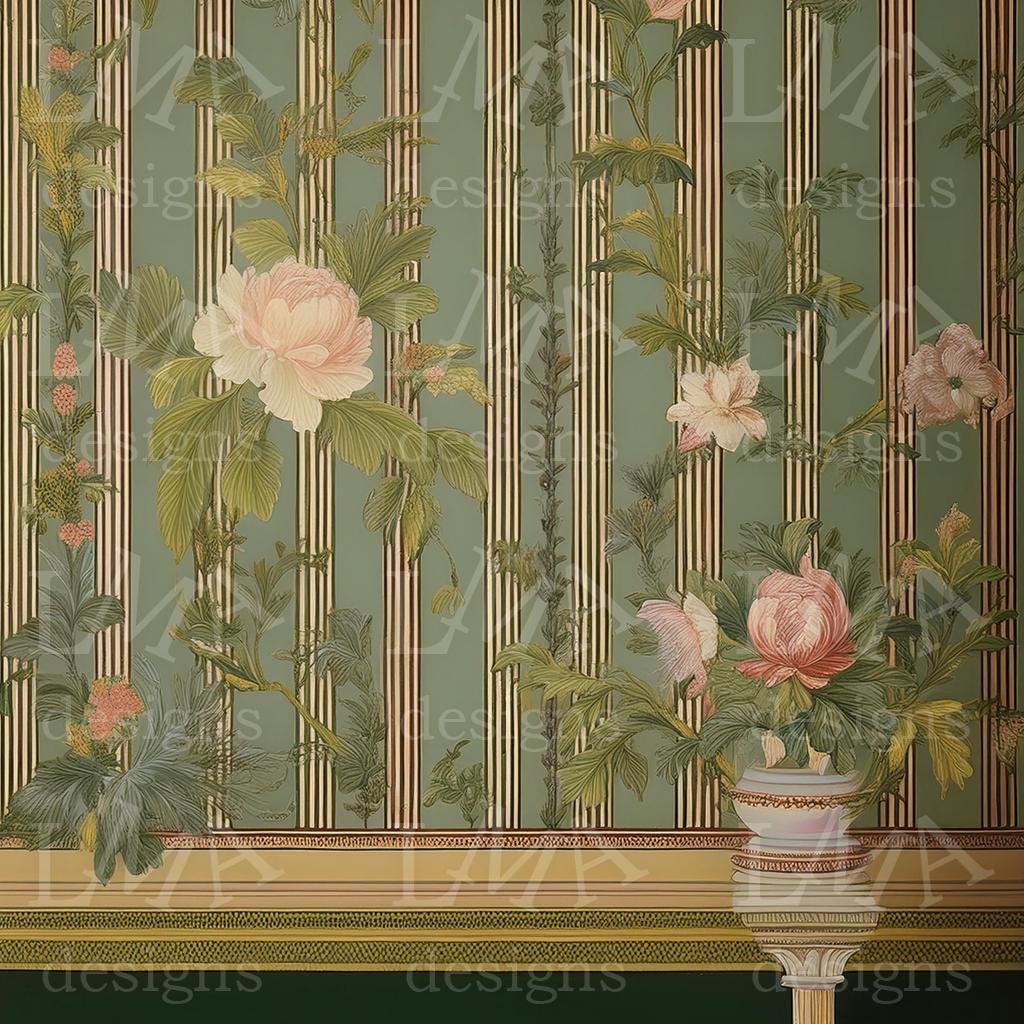 10 Victorian Wallpaper Background Clipart Images - Stripes - Etsy