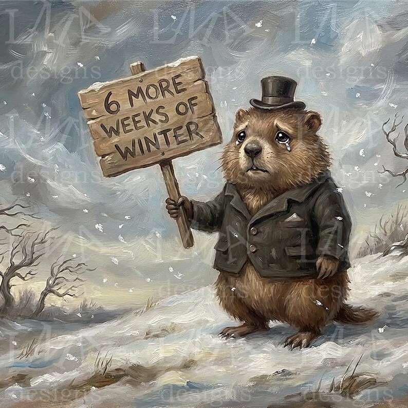 12 Groundhog Day Backgrounds Clipart Images – Set 3 - Etsy