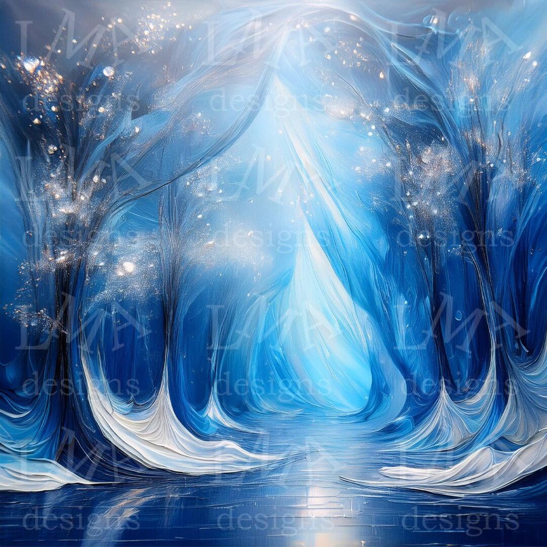 10 Fantasy Backgrounds Blues Clipart Images – Set 1 - Etsy