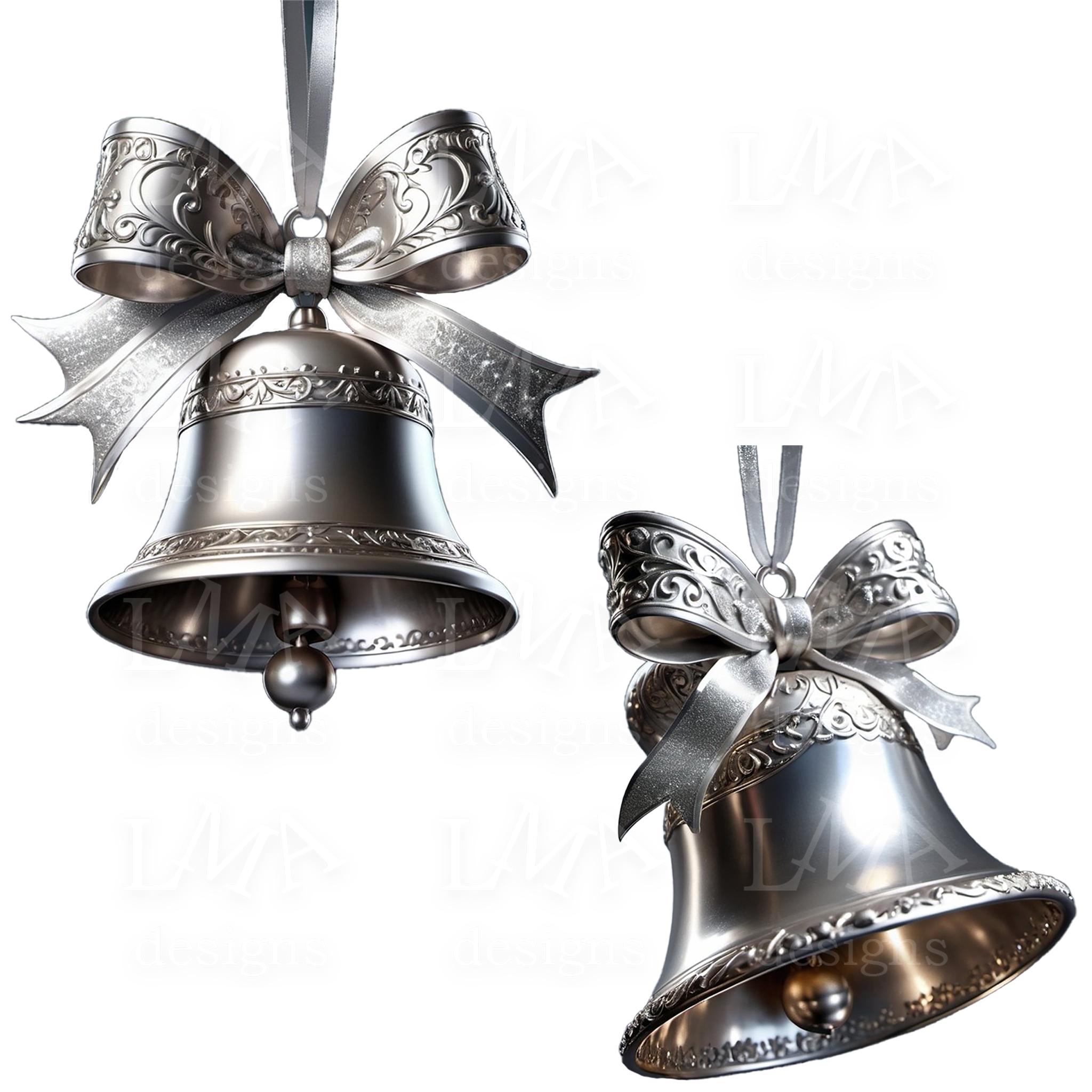 20 Christmas Bells for the Tree Clipart Images – Various Colors and ...