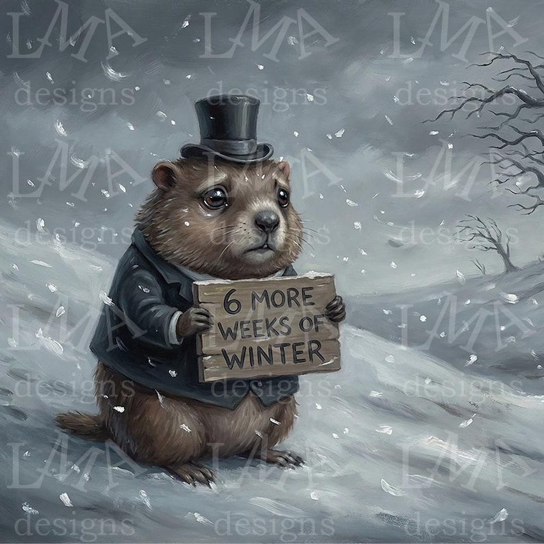 12 Groundhog Day Backgrounds Clipart Images – Set 2 - Etsy