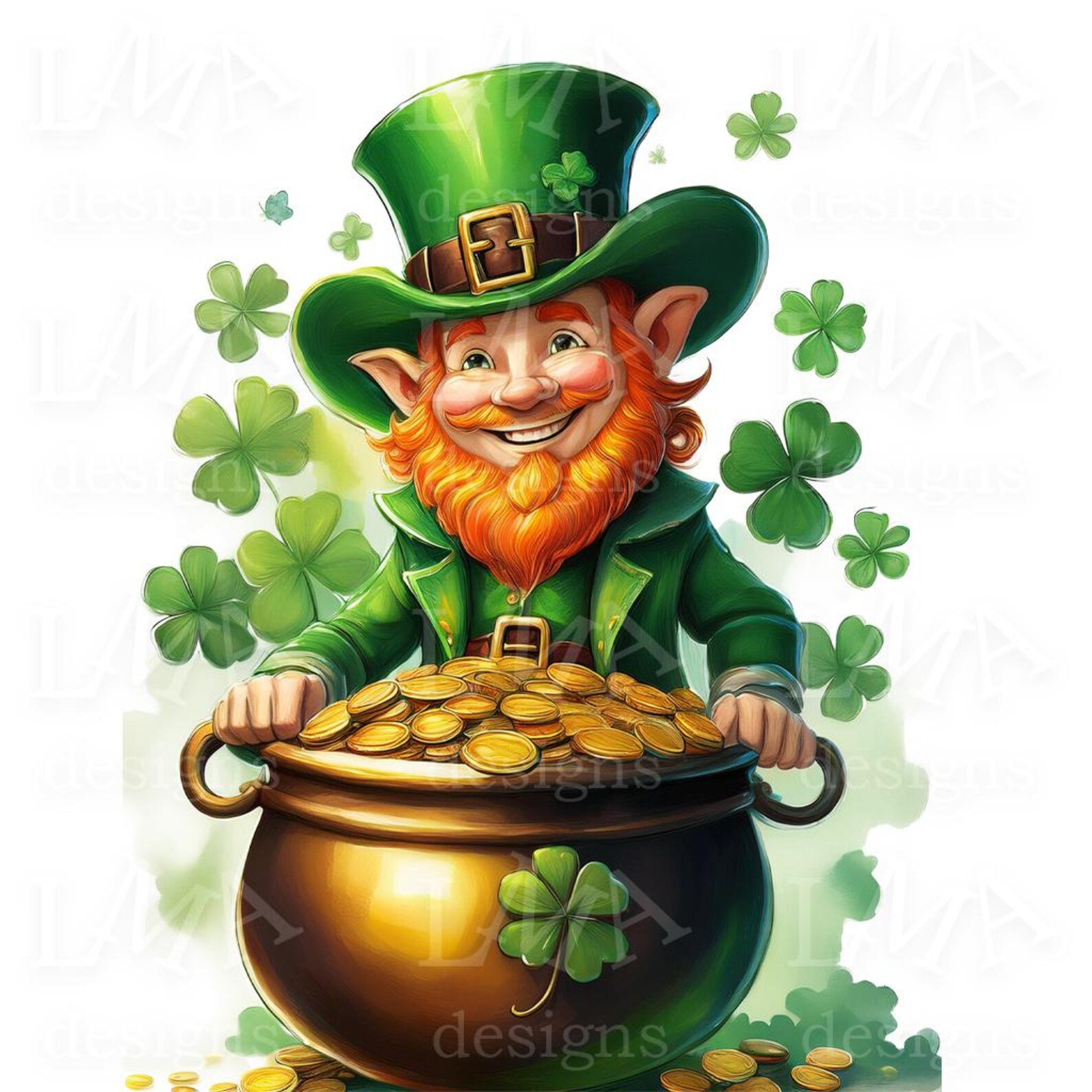 10 St. Patrick’s Day Leprechauns Clipart Images – Set 2 - Etsy