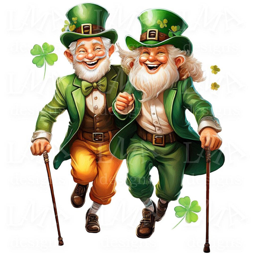 10 St. Patrick’s Day Leprechauns Clipart Images – Set 3 - Etsy