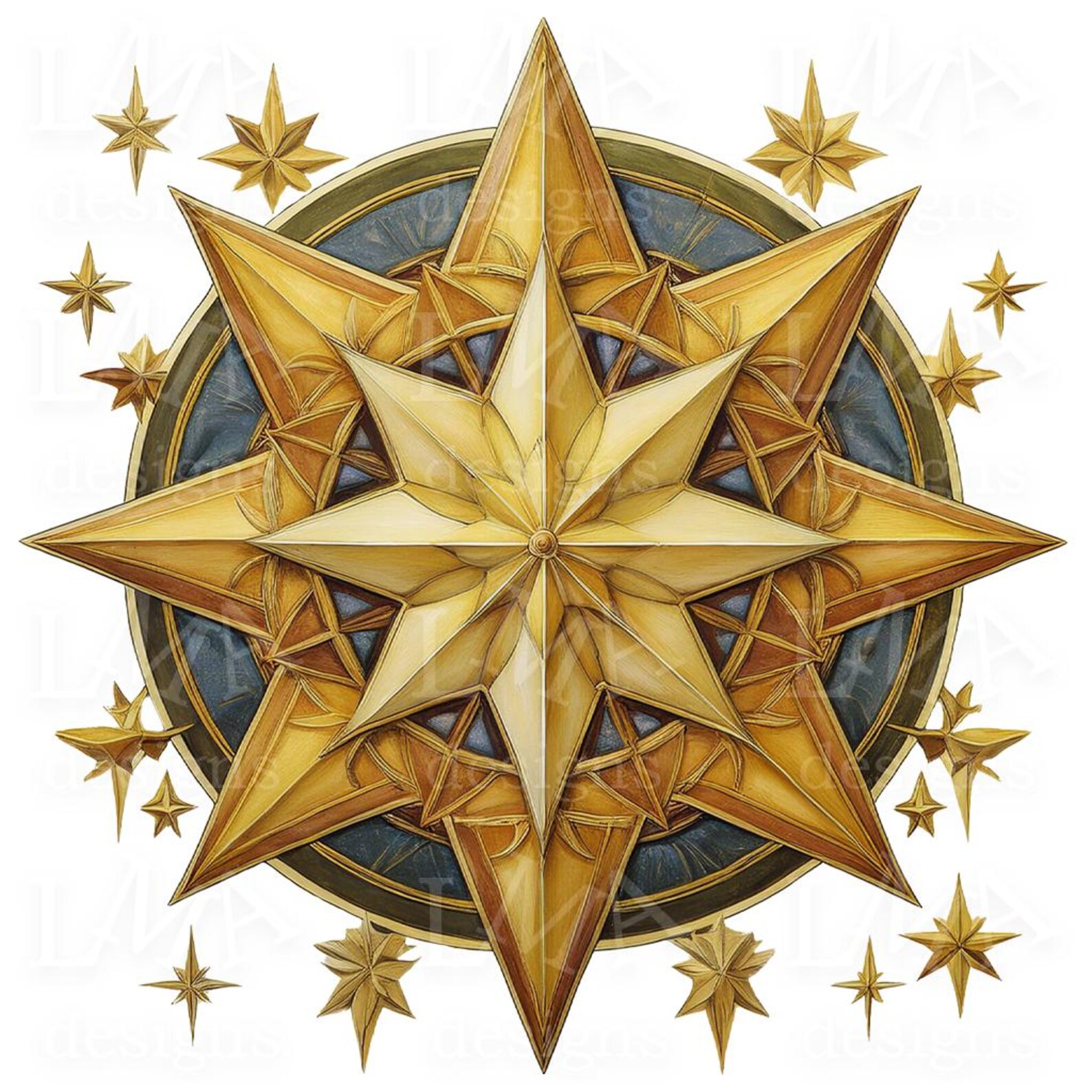 12 Victorian Symbols & Symbolism – Crescent Moon and Stars – Set 5 ...