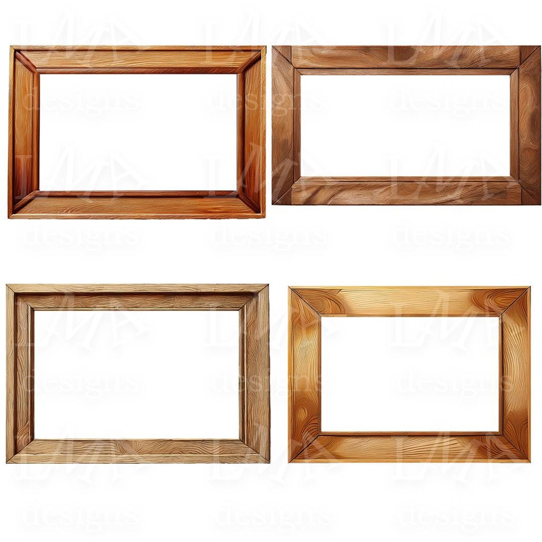 24 Simple Picture Frames – Set 1 - Clipart Images - Etsy