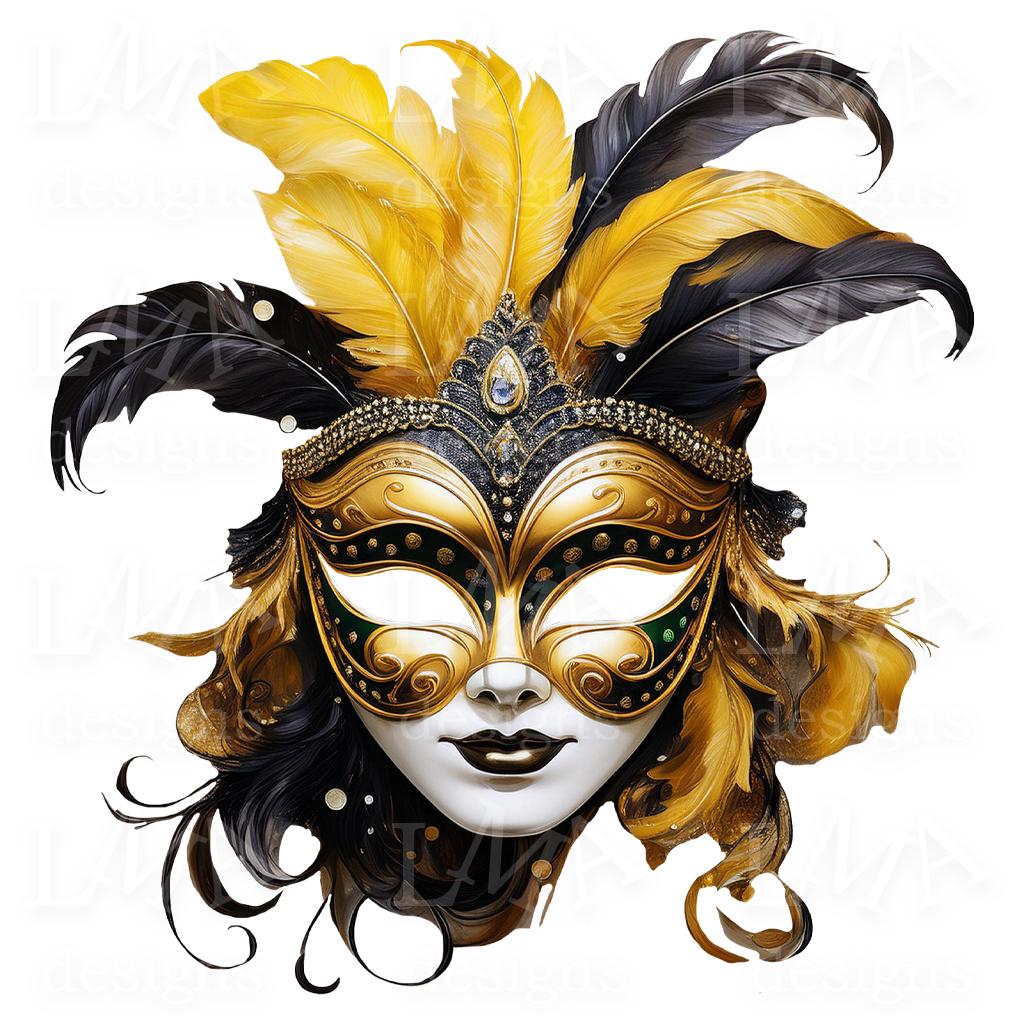 10 Mardi Gras Masks Clipart Images - Etsy