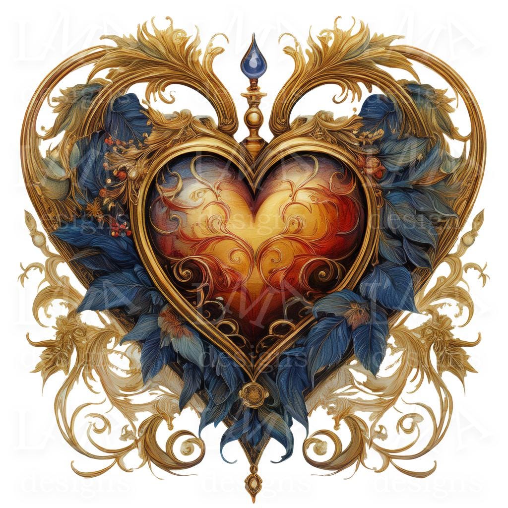 10 Victorian Symbols & Symbolism – Witches Heart – Set 3B - Clipart ...