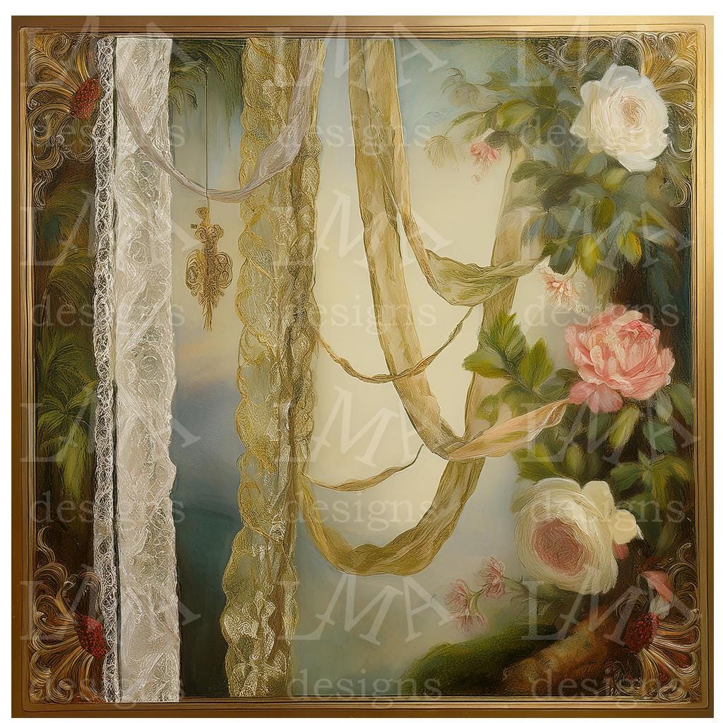 15 Victorian Lace and Ribbons Backgrounds Clipart Images - Etsy