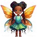 Little Girl Fairies - 10 Transparent Fairies With Brightly Colored ...