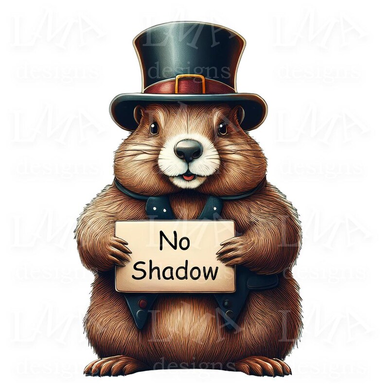 10 Groundhog Day Clipart Images - Etsy