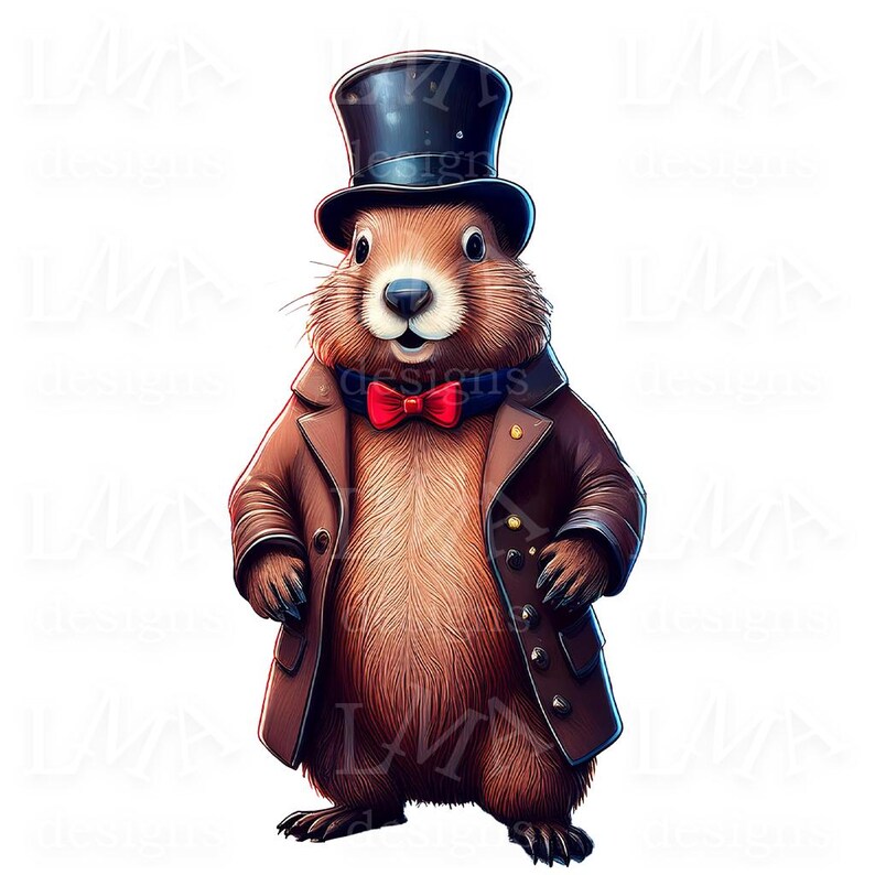 10 Groundhog Day Clipart Images - Etsy