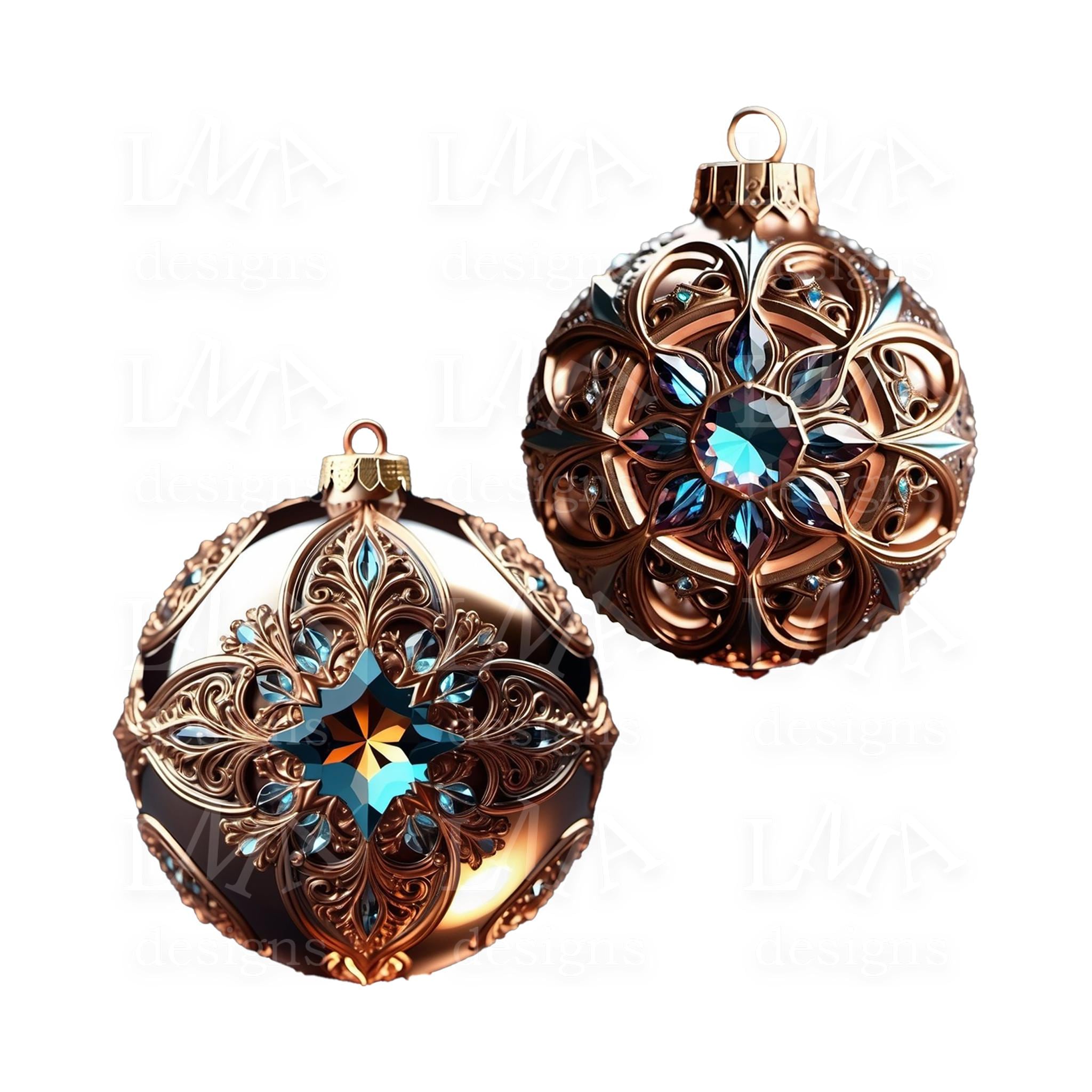 20 Christmas Tree Ornaments Clipart Images – Various Colors and Types ...