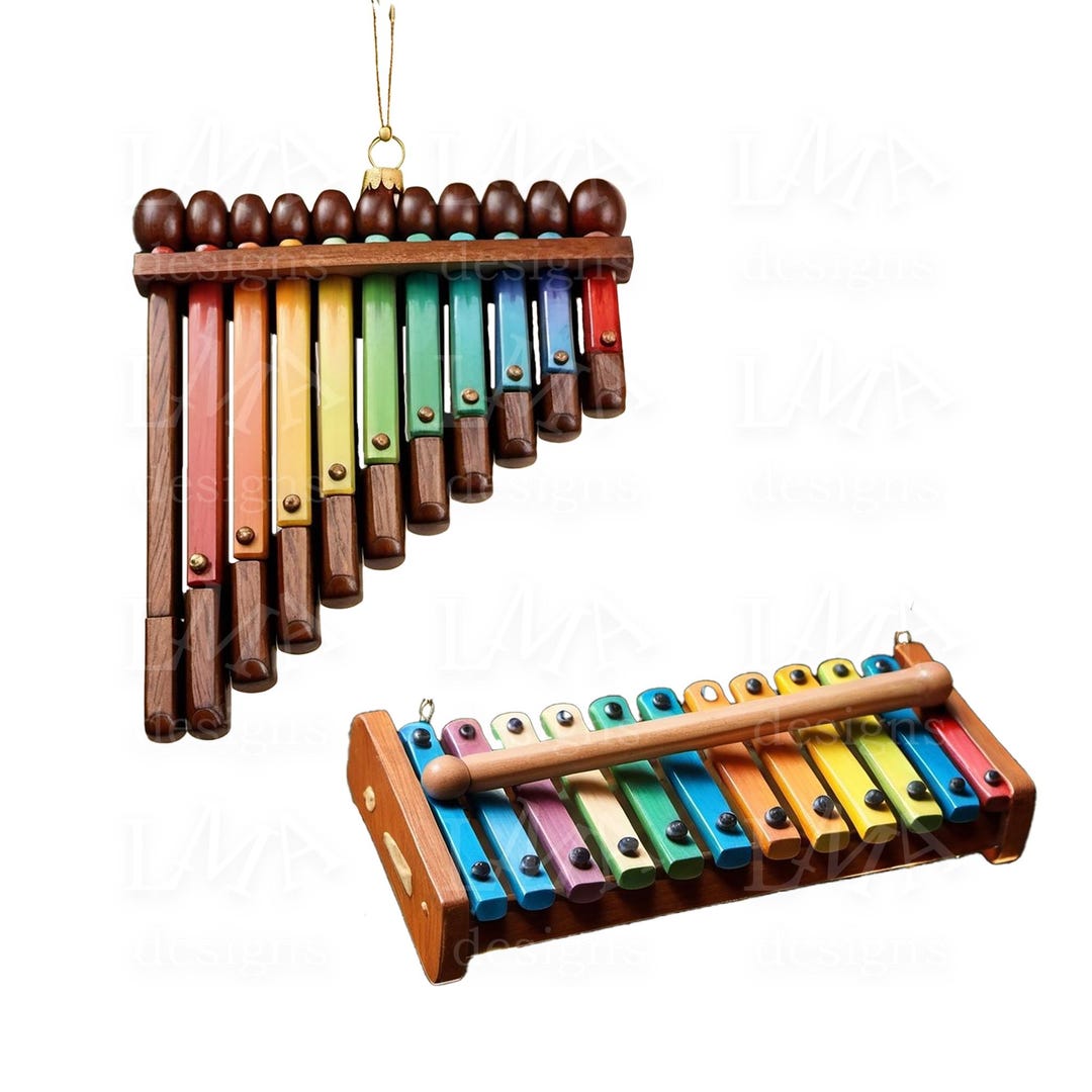 20 Christmas Tree Musical Instrument Ornaments Clipart Images – Various ...