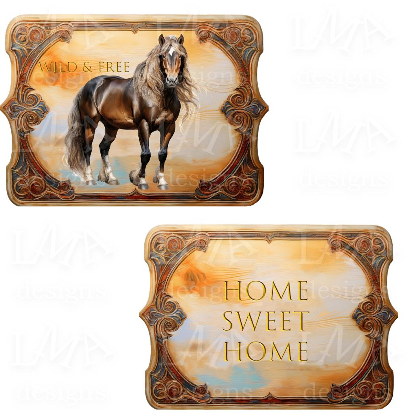 14 Western Plaques - Clipart Images - Etsy