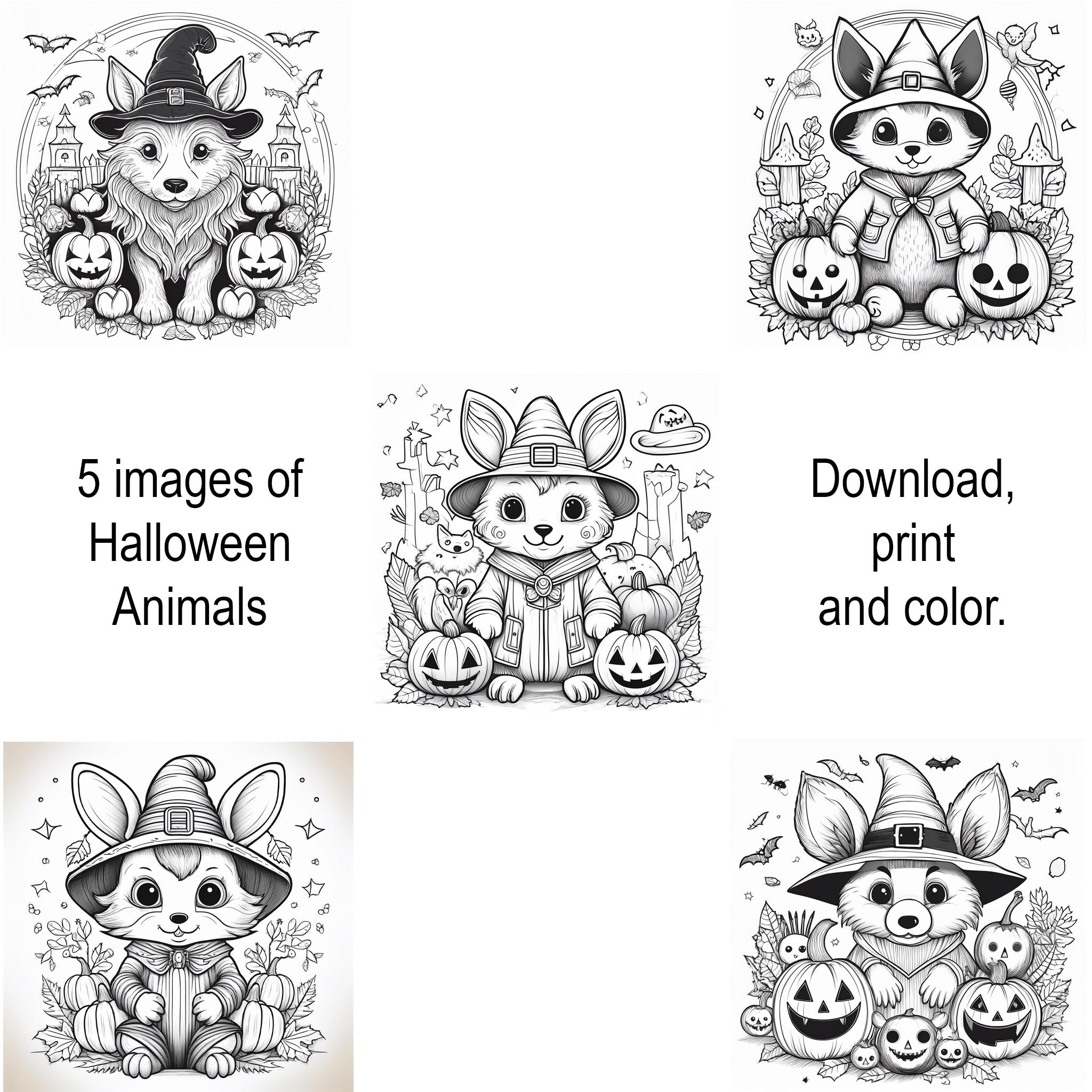 20 Halloween Coloring Pages – Animals, Black Cats, Scary Clowns ...