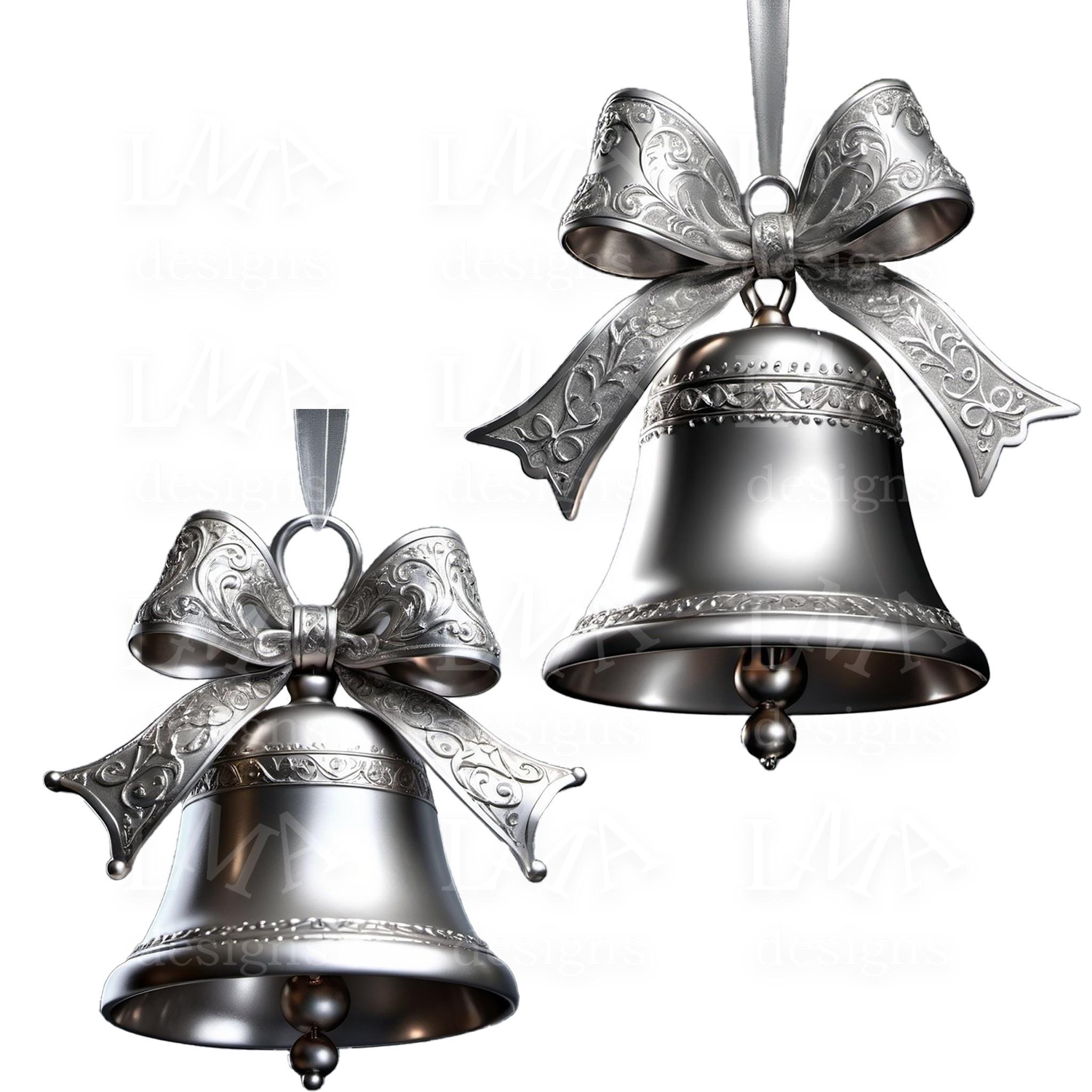 20 Christmas Bells for the Tree Clipart Images – Various Colors and ...