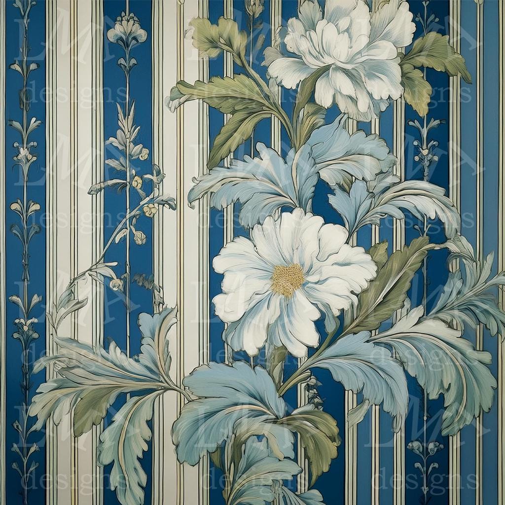 10 Victorian Wallpaper Background Clipart Images - Stripes - Etsy