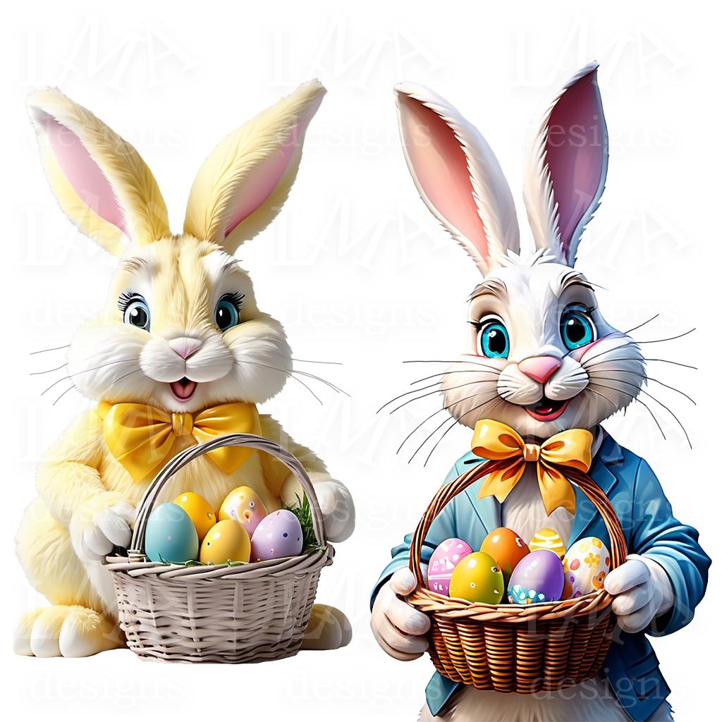 20 Easter Bunny Clipart Images - Etsy