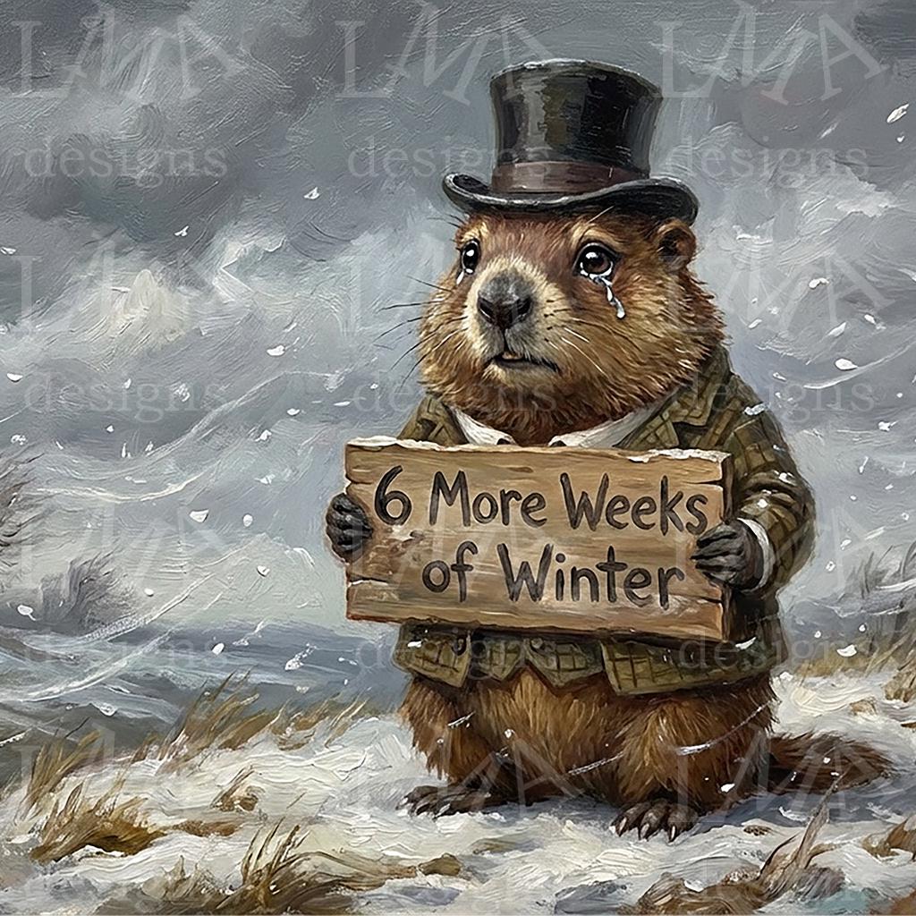 12 Groundhog Day Backgrounds Clipart Images – Set 2 - Etsy