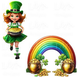 20 St. Patrick’s Day Leprechauns, Shamrocks, 4-leaf Clovers, Pot-o-gold ...