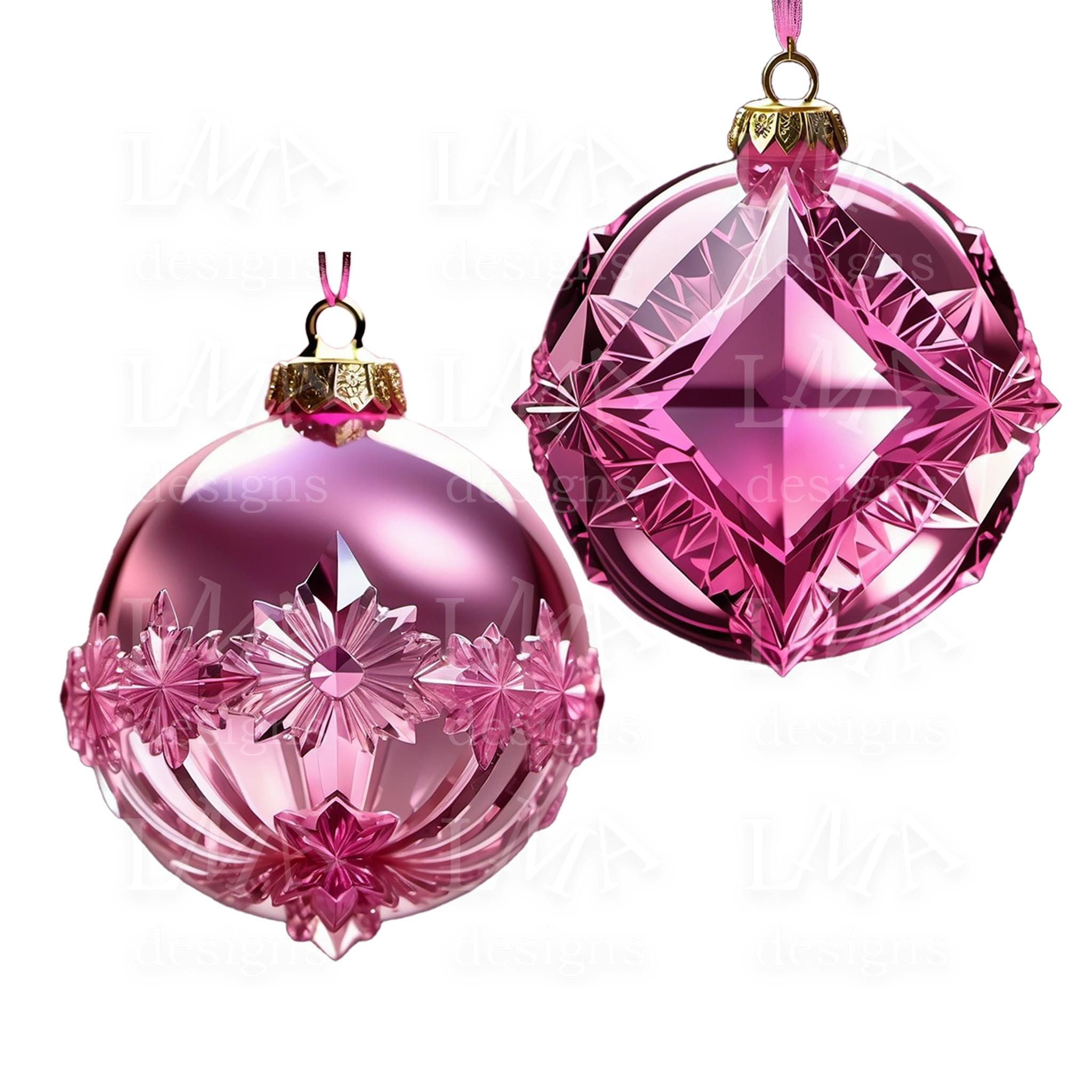 20 Christmas Tree Ornaments Clipart Images – Various Colors and Types ...