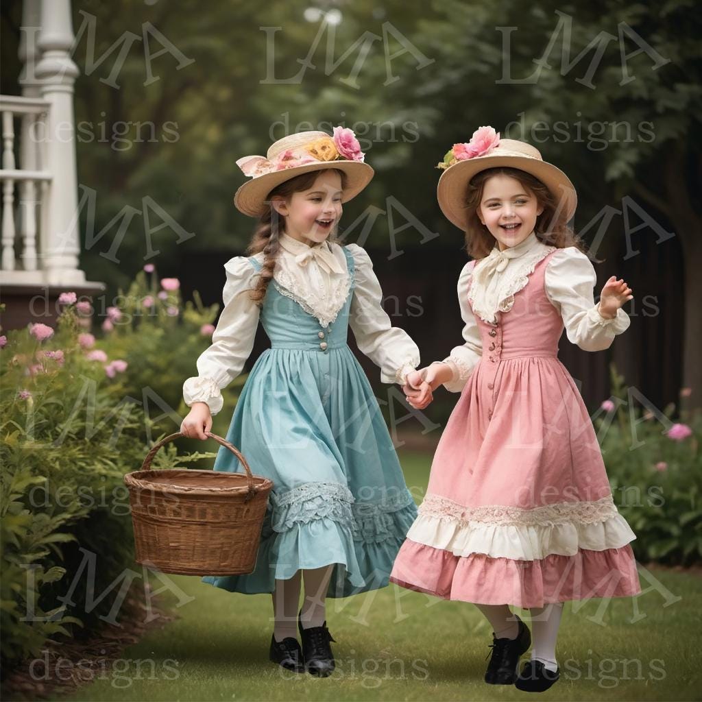 Victorian Children and Background Clipart Images - Etsy