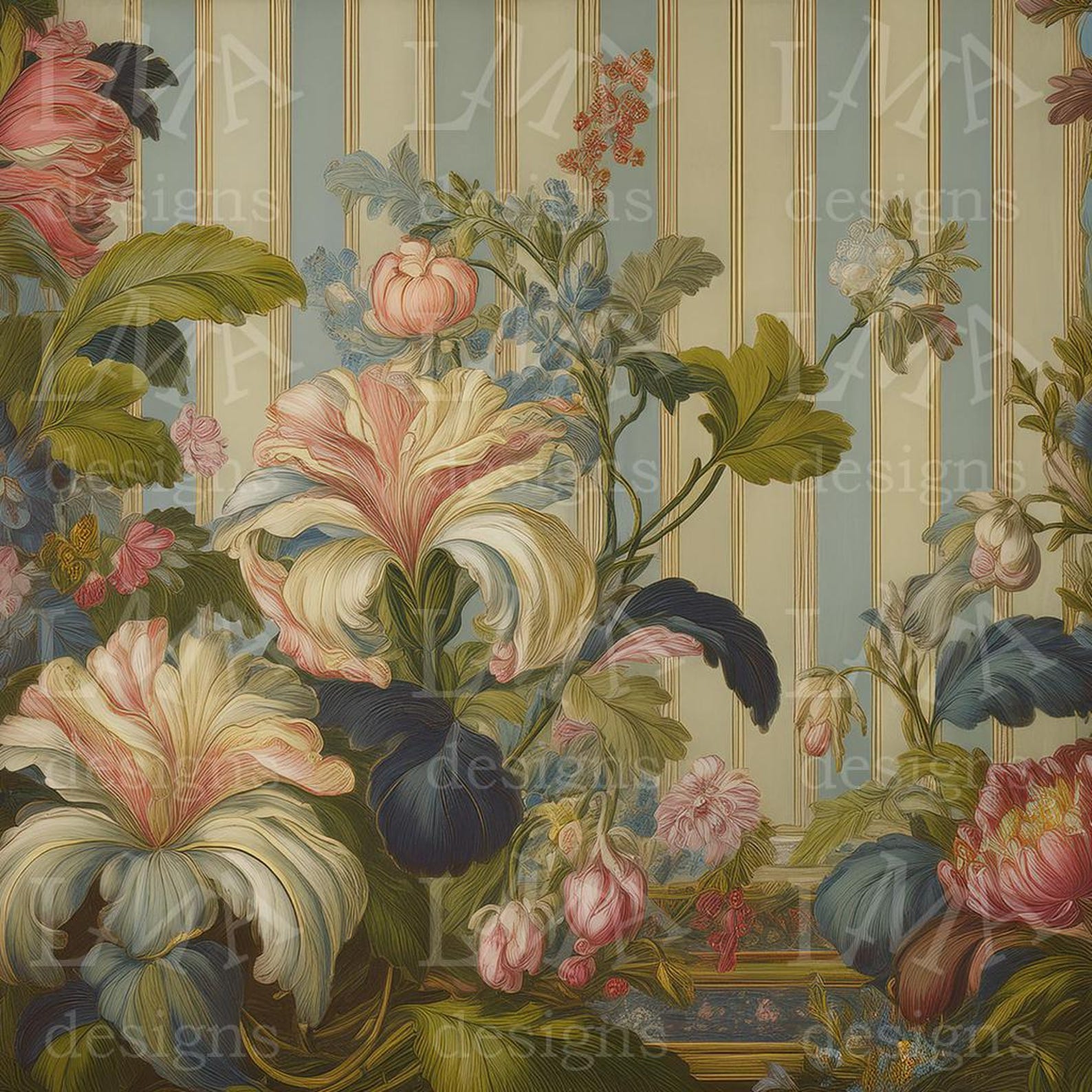 10 Victorian Wallpaper Background Clipart Images - Stripes - Etsy