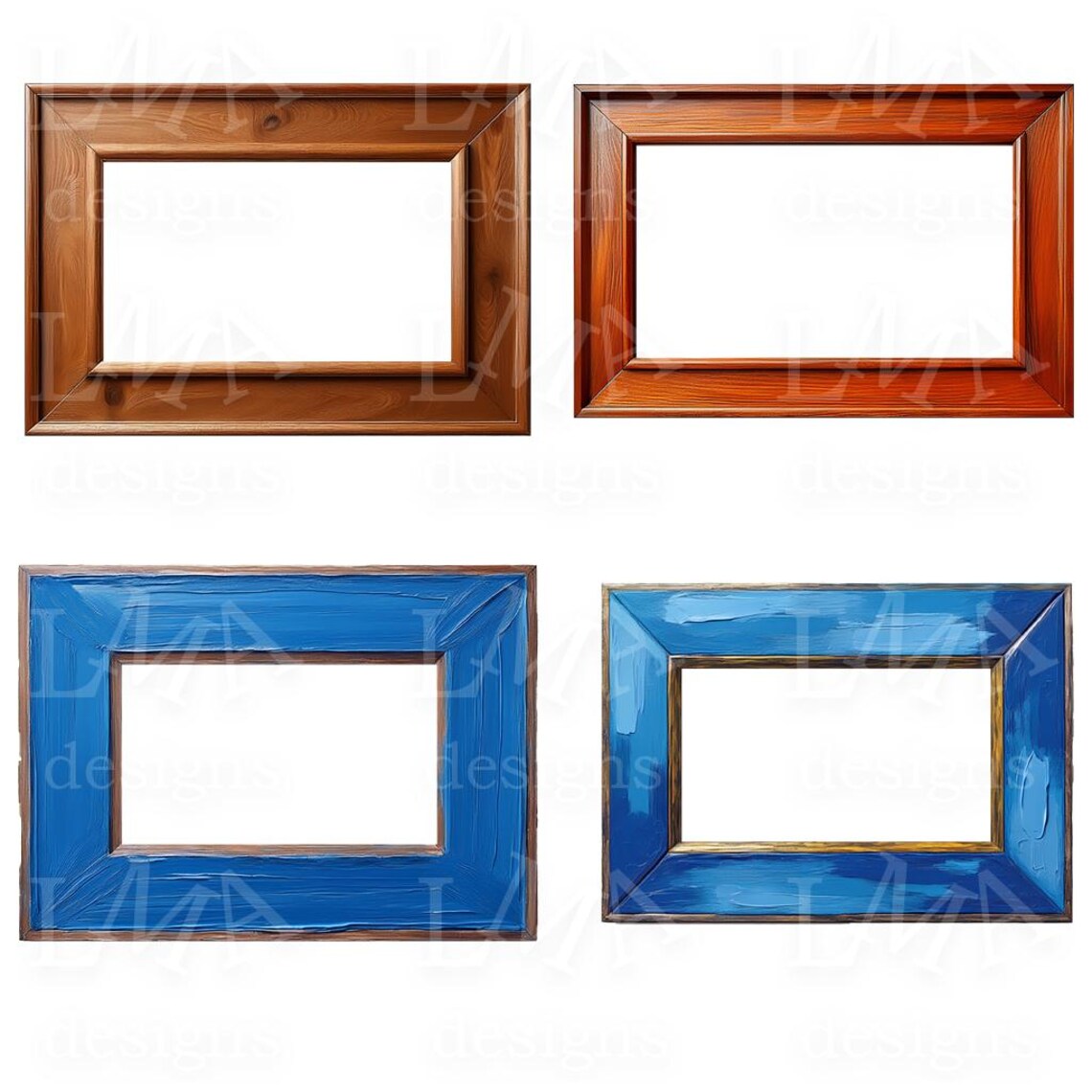 24 Simple Picture Frames – Set 1 - Clipart Images - Etsy