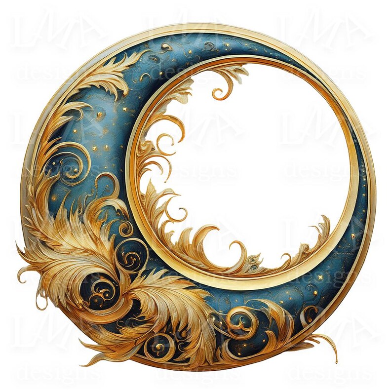 12 Victorian Symbols & Symbolism – Crescent Moon and Stars – Set 5 ...