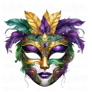 10 Mardi Gras Masks Clipart Images - Etsy