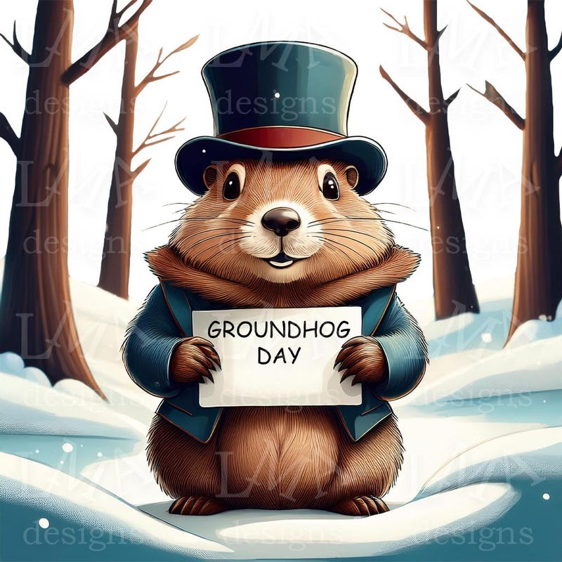 Groundhog Day Clip Art - Etsy