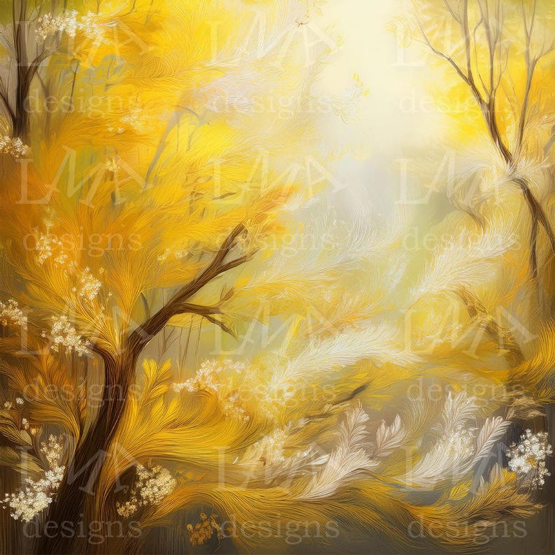 10 Fantasy Backgrounds Yellows Clipart Images – Set 1 - Etsy