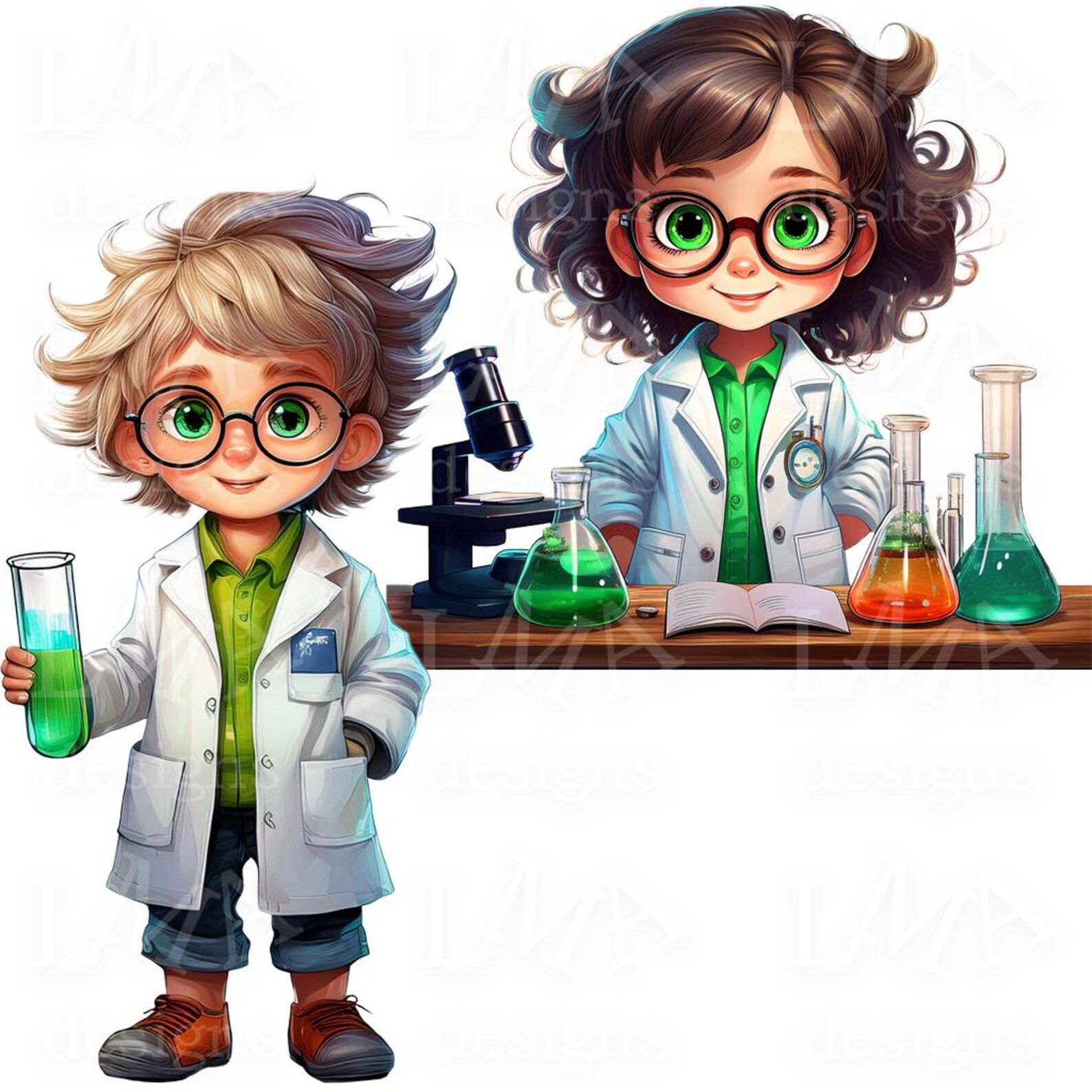 20 Little Boy and Girl Aspiring Occupations Clipart Images – Set 2 - Etsy