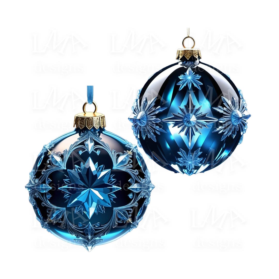 20 Christmas Tree Ornaments Clipart Images – Various Colors and Types ...