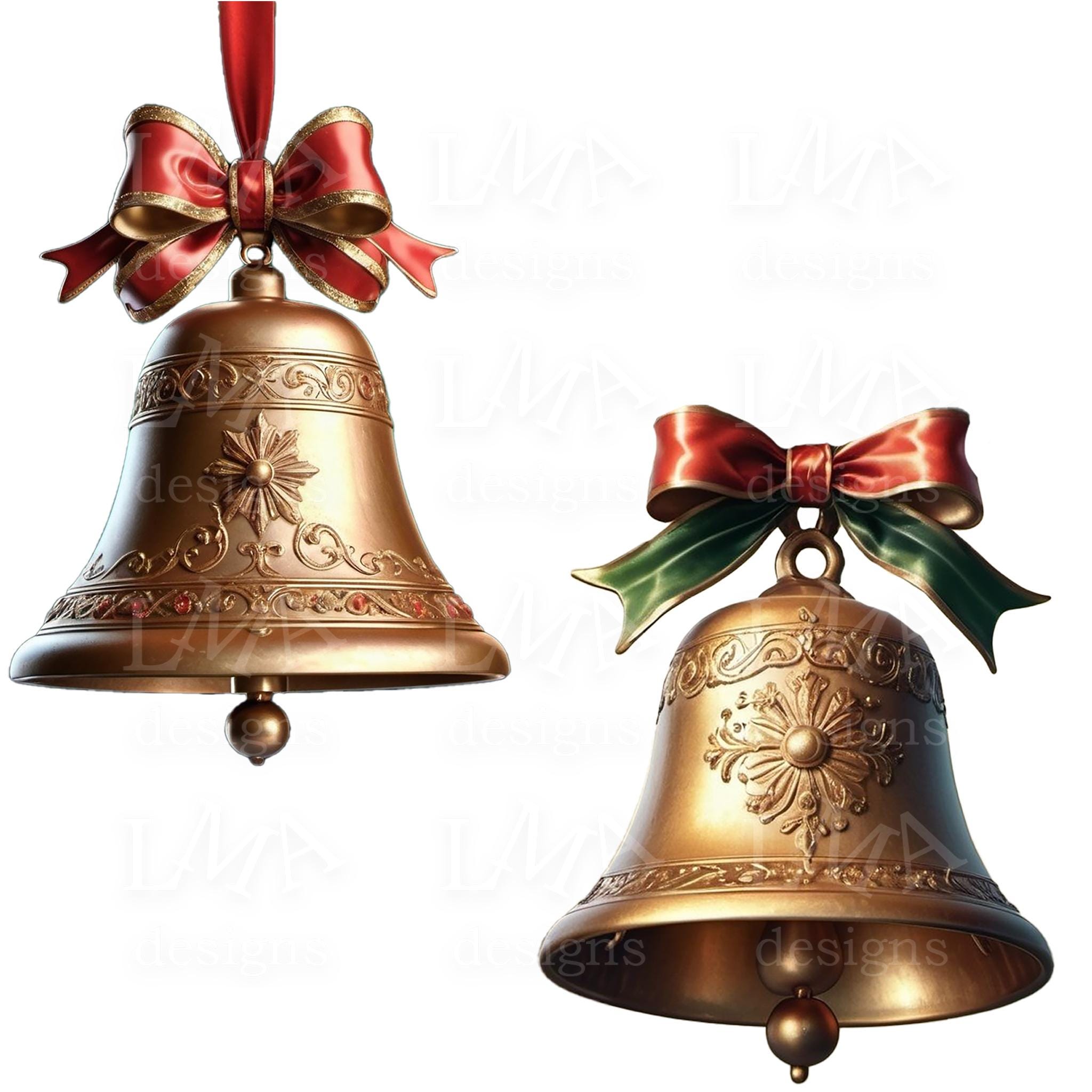 20 Christmas Bells for the Tree Clipart Images – Various Colors and ...