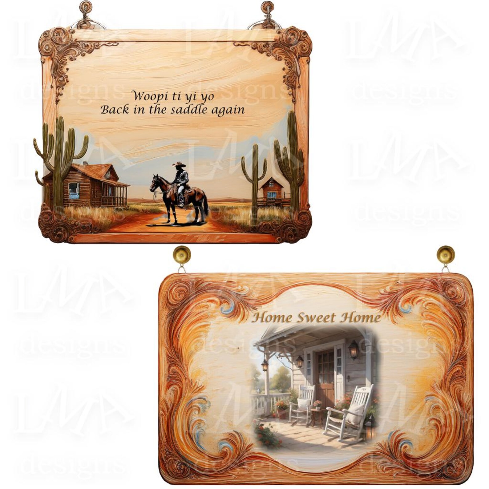 14 Western Plaques - Clipart Images - Etsy