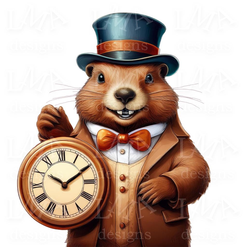 10 Groundhog Day Clipart Images - Etsy