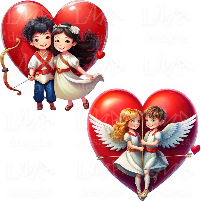 20 Valentines Day Cupids Clipart Images - Etsy