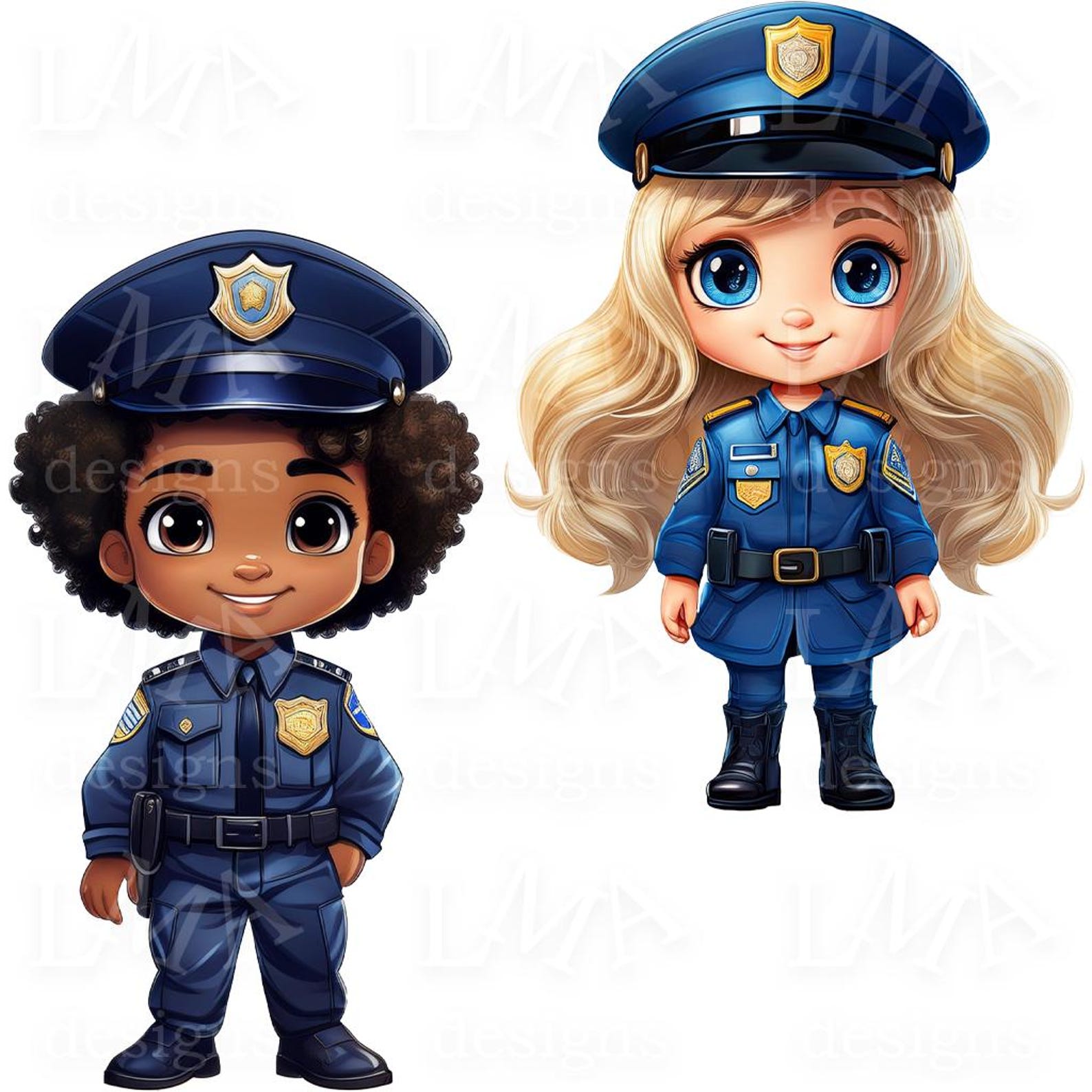 20 Little Boy and Girl Aspiring Occupations Clipart Images – Set 2 - Etsy