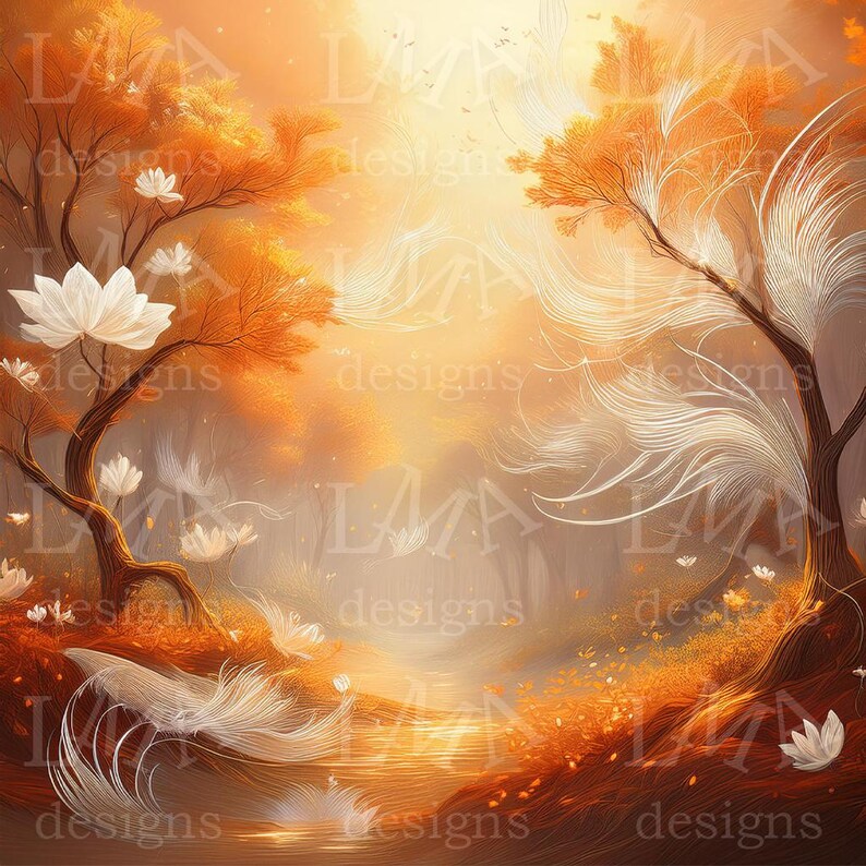 10 Fantasy Backgrounds Oranges Clipart Images – Set 2 - Etsy
