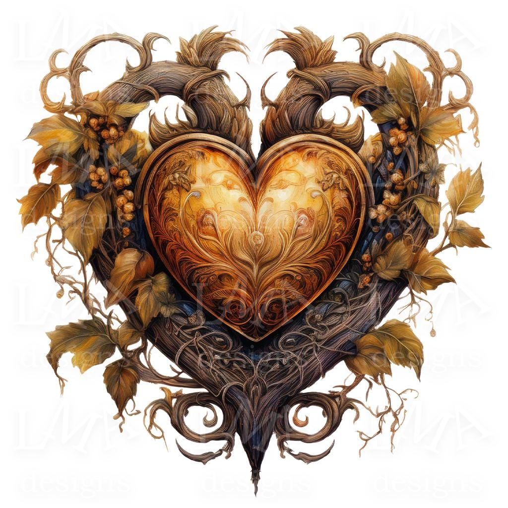 10 Victorian Symbols & Symbolism – Witches Heart – Set 3A - Clipart ...